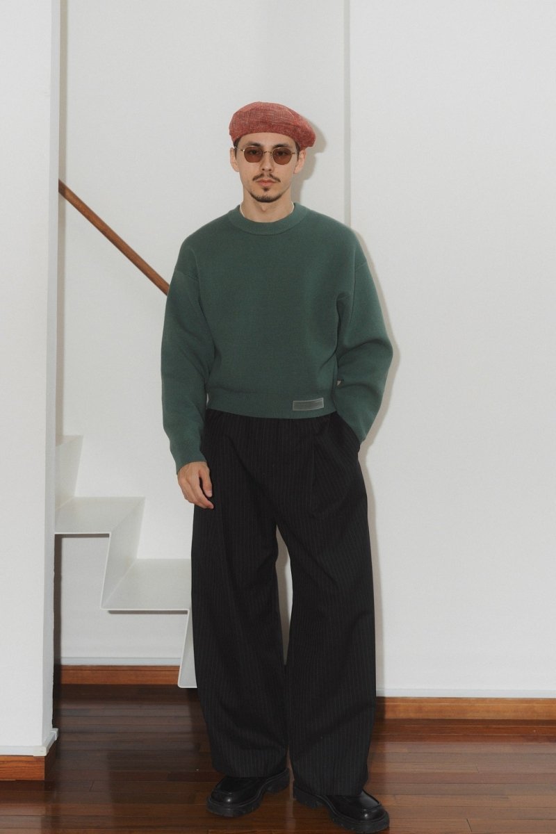 -high end- one tuck easy slacks(unisex) | KNUTH MARF