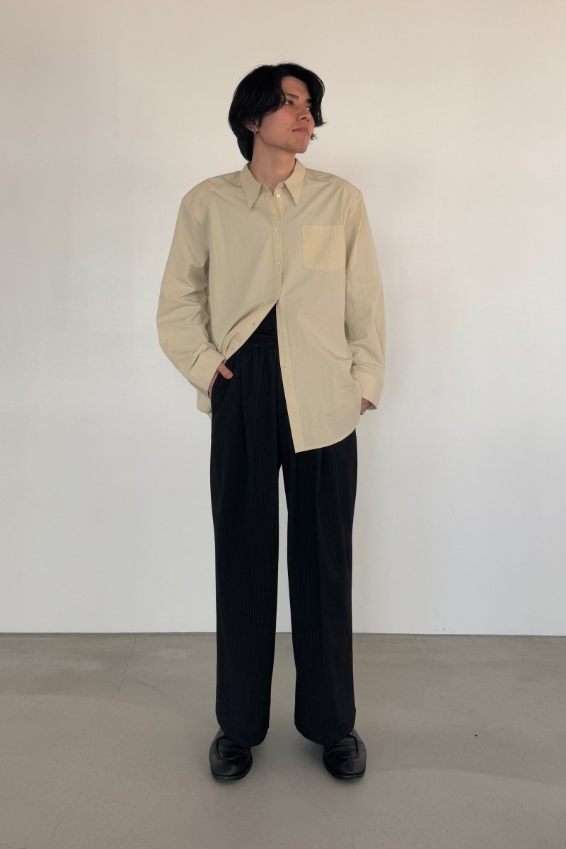 one tuck stripe easy slacks(unisex) | KNUTH MARF