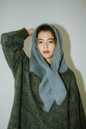 mohair triangle scarf/2color | KNUTH MARF