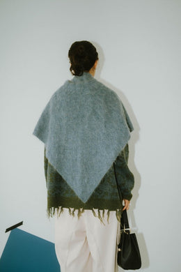 mohair triangle scarf/2color | KNUTH MARF
